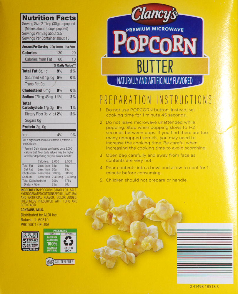 Clancy’s Microwave Butter Popcorn – Food Review – ALDI | Ain't Found A ...